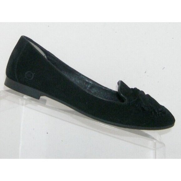 Born | Shoes | Born Kary Black Suede Round Toe Tassel Slip On Smoking ...